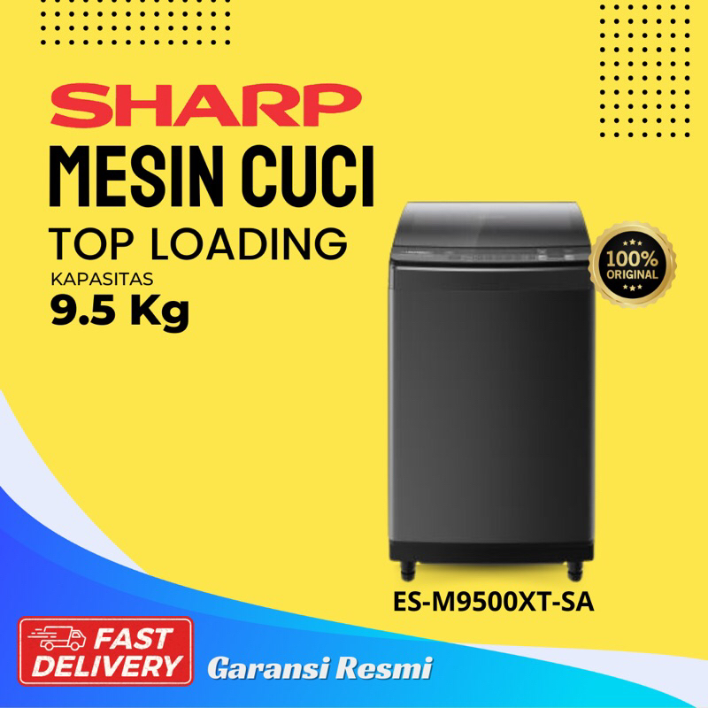 Jual MESIN CUCI SHARP ES-M9500XT-SA Mesin Cuci Top Loading 1 Tabung ... Jual MESIN CUCI SHARP ES-M9500XT-SA Mesin Cuci Top Loading 1 Tabung ...