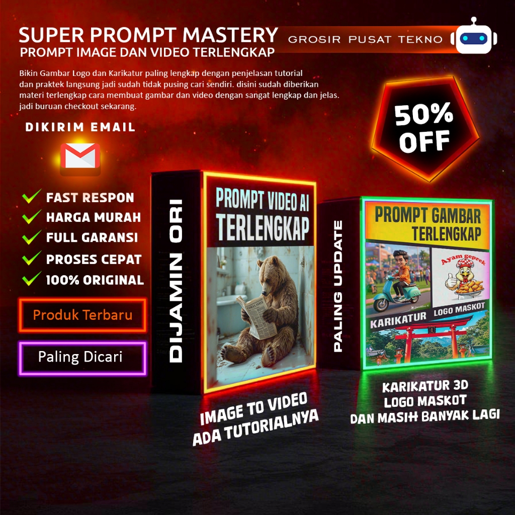 Jual Super Prompt Mastery: Kelas Prompt Gambar dan Video AI Terlengkap ...
