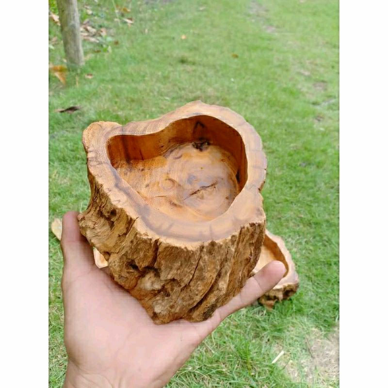 Jual asbak kayu wadah Sekar/asbak kayu posil/kayu erosi | Shopee Indonesia