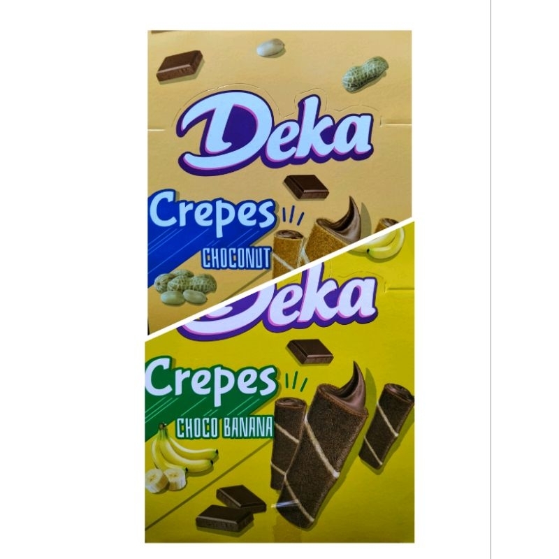 Jual Wafer Stick Deka Crepes Choco Nut | Choco Banana | Shopee Indonesia