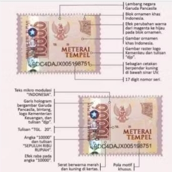 Jual Materai perangko 10000 original | Shopee Indonesia