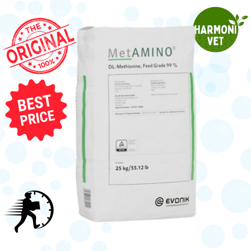 Jual MethAmino Evonik DL-Methionine 99% Feed Additive Asam Amino Methionine | Shopee Indonesia