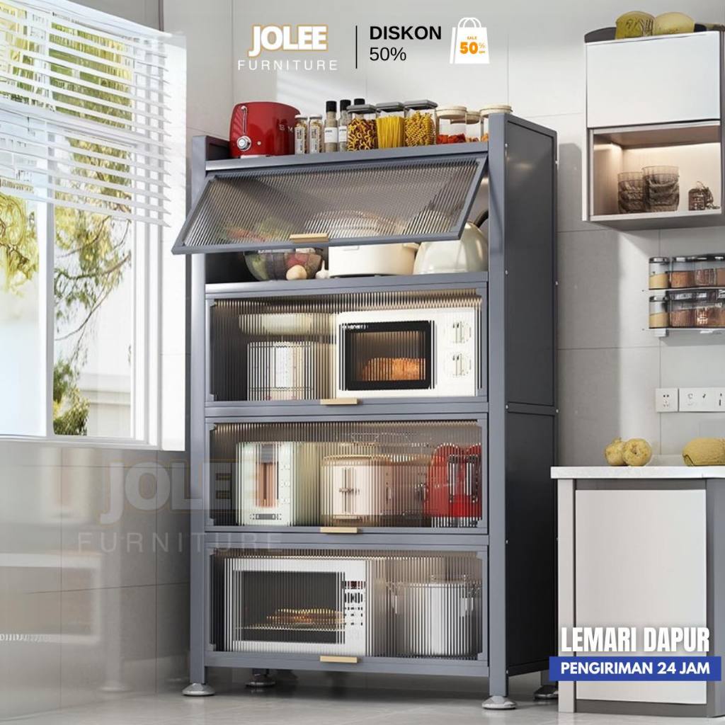 Jual Lemari Dapur Lemari Piring Minimalis Rak Dapur Serbaguna Kabinet ...