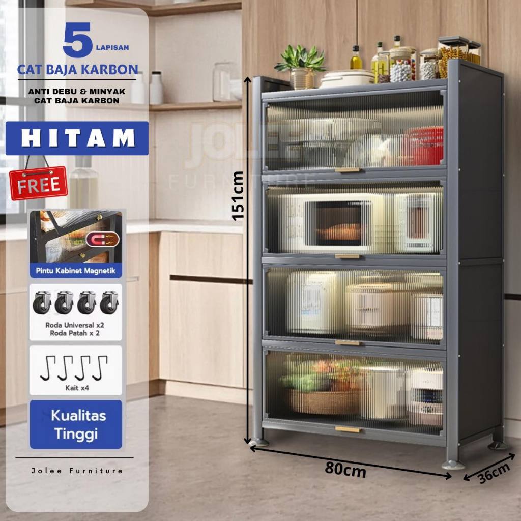 Jual Lemari Dapur Lemari Piring Minimalis Rak Dapur Serbaguna Kabinet ...