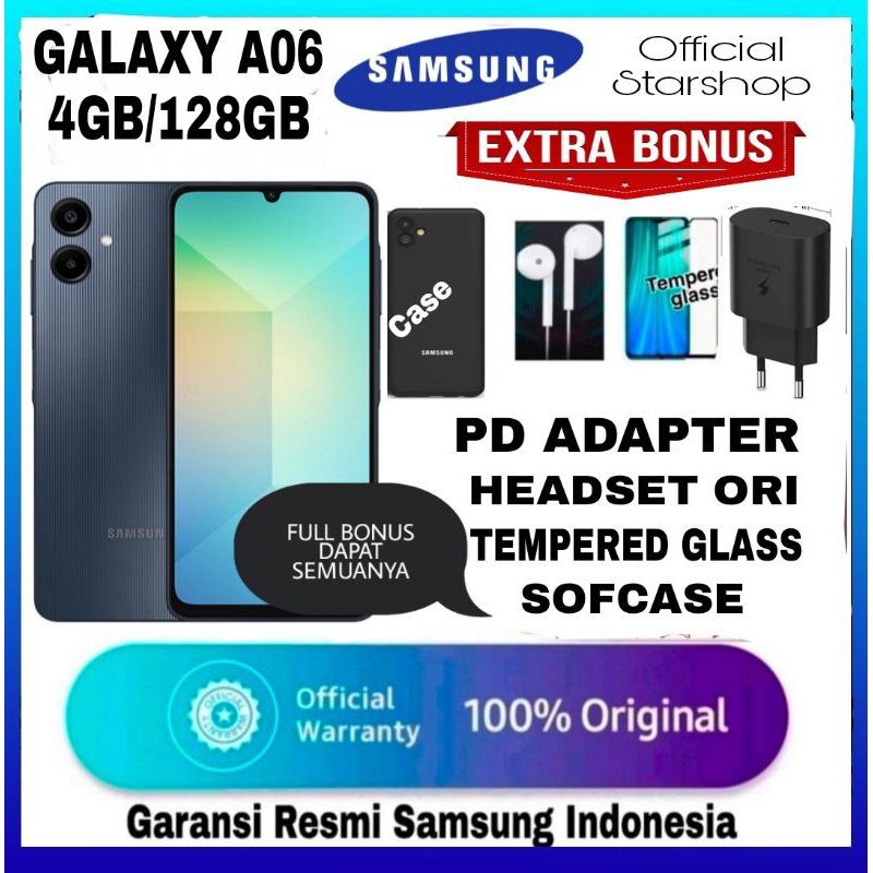Jual SAMSUNG GALAXY A06 RAM 4GB/128GB GARANSI RESMI SAMSUNG INDONESIA ...