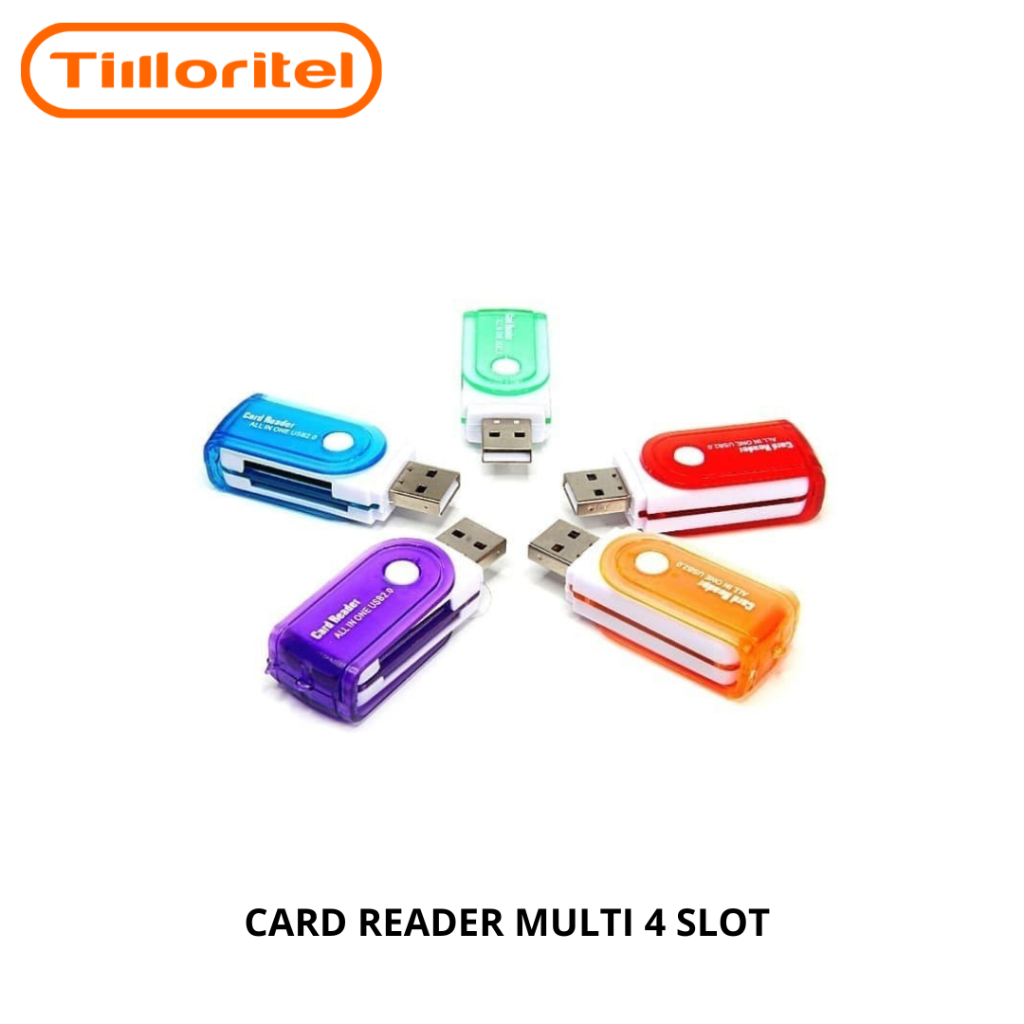 Jual CARD READER MULTI 4 SLOT (WARNA RANDOM) | Shopee Indonesia