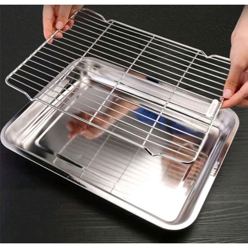 Jual Cooling Rak Dan Wadah Peniris Makanan Gorengan Minyak Bahan ...