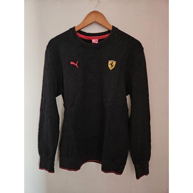 Jual CREWNECK PUMA X FERRARI HITAM SECOND ORIGINAL | Shopee Indonesia
