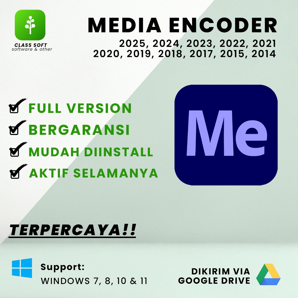 Jual Media Encoder Full Version Terbaru/Lama CLASS_SOFT I Windows 11 ...