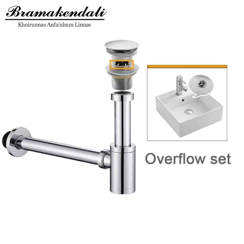 Jual Sifon Botol Wastafel Stainless CHROME Overflow | Siphon Bottle ...