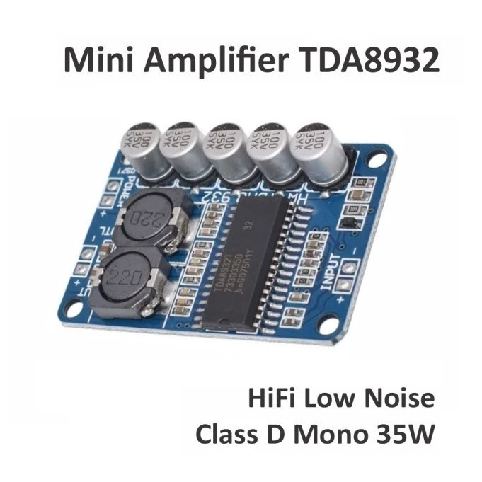 Jual Power Amplifier TDA8932 35W Mono Digital / Power Amplifier Board Module Class D 10-30V TDA ...