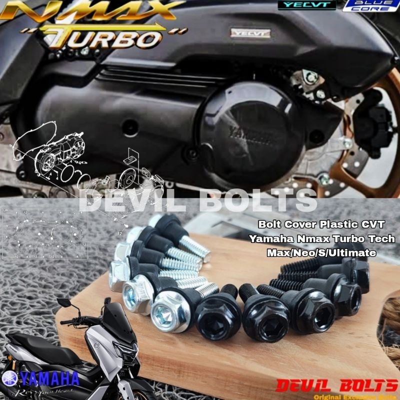 Jual Baut Cover CVT Nmax Turbo (Mode Dua Kunci) Baja Hardnes | Shopee ...