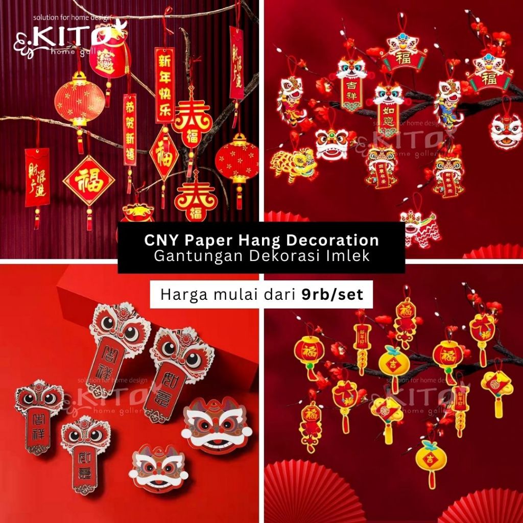 Jual KITO Gantungan Kertas PACK Hiasan Imlek 2025 / CNY Paper ...