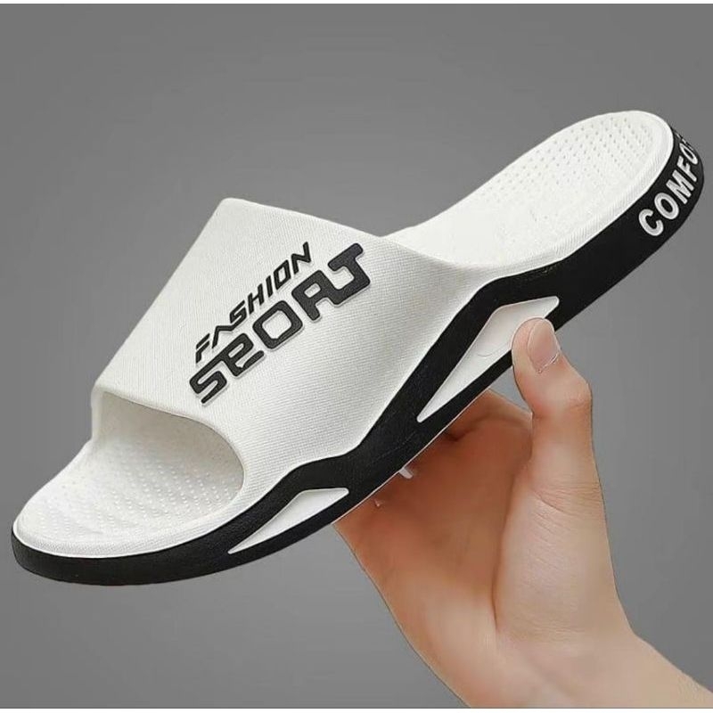 Jual FASHION SPORT Sandal slop karet elastis/Sandal viral/Sandal slip ...
