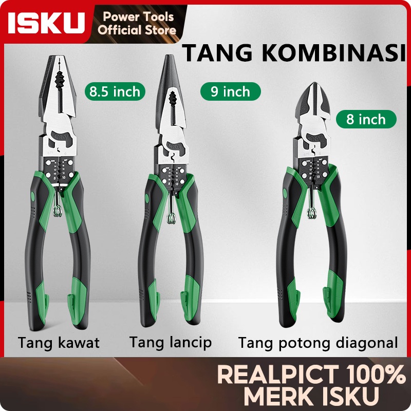 Jual ISKU Tang Kombinasi Pemotong Kawat Tang Kombinasi Tang Hidung ...