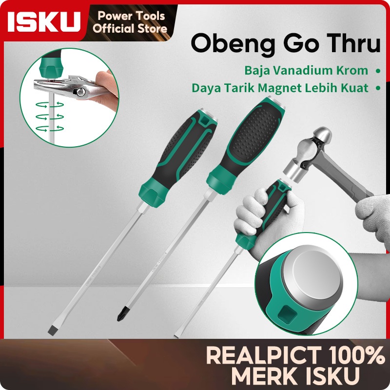 Jual ISKU obeng set komplit serbaguna/obeng hp full set tip magnetik ...