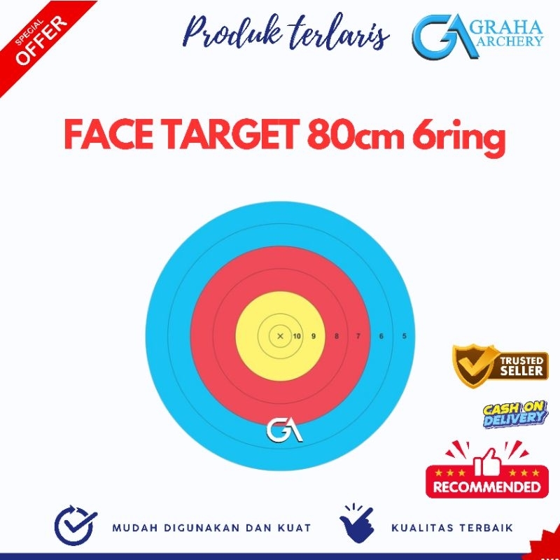 Jual Face Target Panahan (80CM 6RING, Banner) | Shopee Indonesia