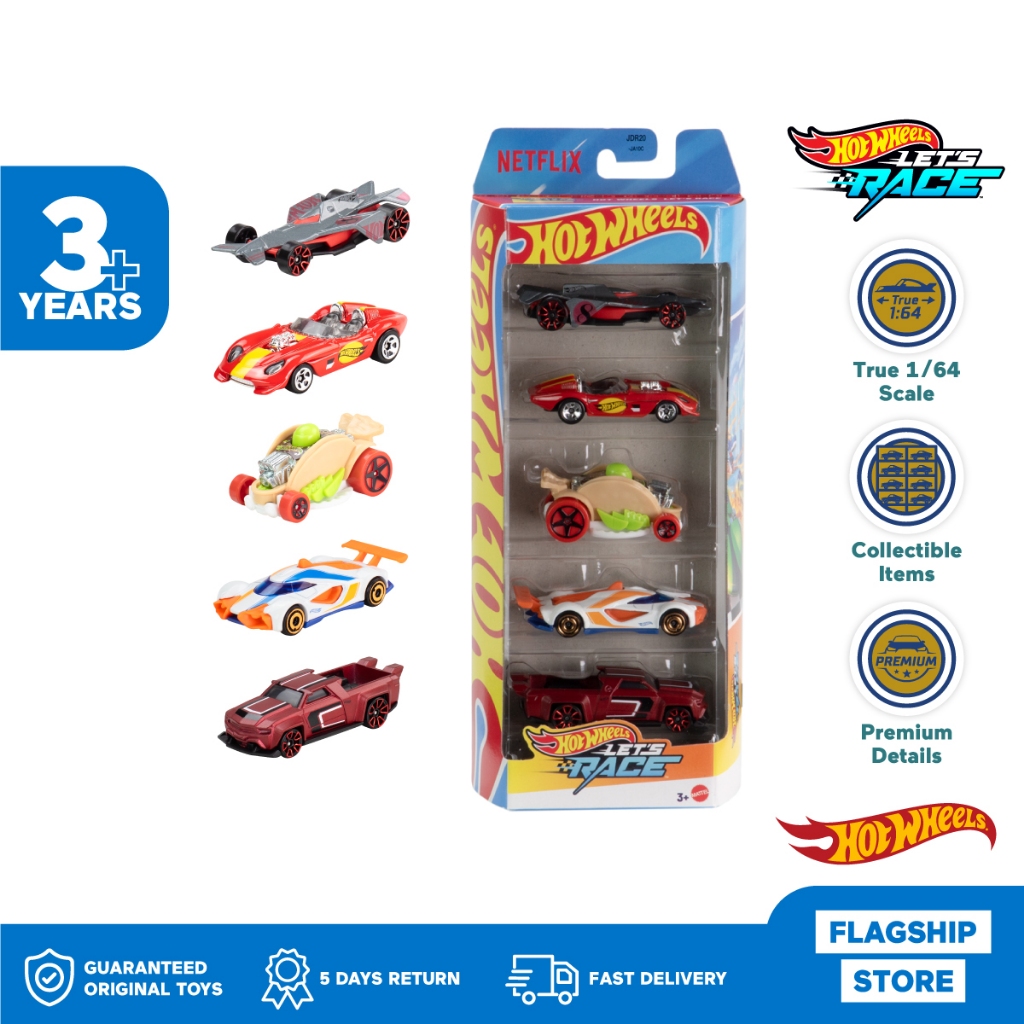 Jual Hot Wheels 5 Cars Pack Netflix Let's Race - Mainan Mobil Balap | Shopee Indonesia