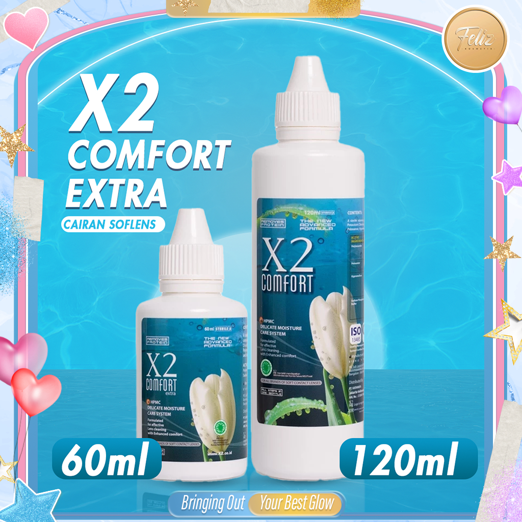 Jual * FELIZ * X2 Comfort Extra Cairan Soflens 120ml / 60ml | Shopee ...