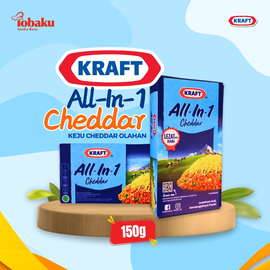 Jual Keju KRAFT All-in-1 Cheese Cheddar - Keju Cheddar Olahan 150g ...