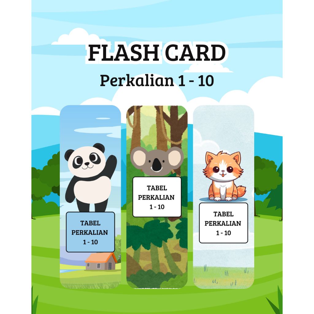 Jual FLASHCARD TABEL PERKALIAN, PEMBAGIAN, PENGURANGAN DAN PENJUMLAHAN ...