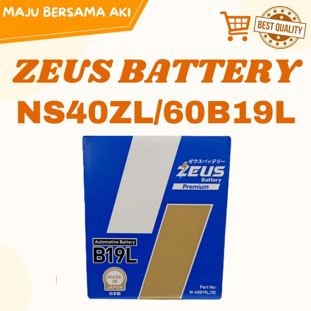 Jual Aki Mobil Daihatsu Ayla, YRV, Sirion NS40ZL ZEUS BATTERY MF Aki ...