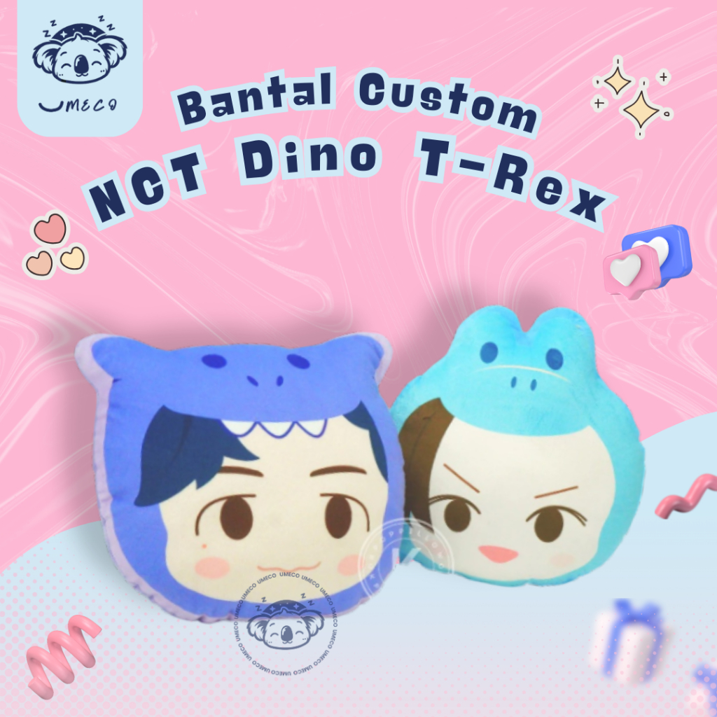 Jual UMECO - Bantal Sofa Kepala Custom NCT Dino T-Rex Chiby Kpop - U055 ...