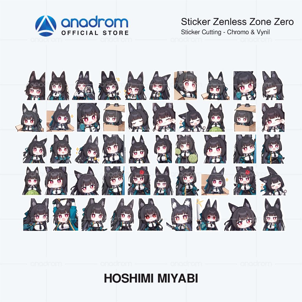 Jual Sticker Chibi Hoshimi Miyabi - Zenless Zone Zero | Sticker ...