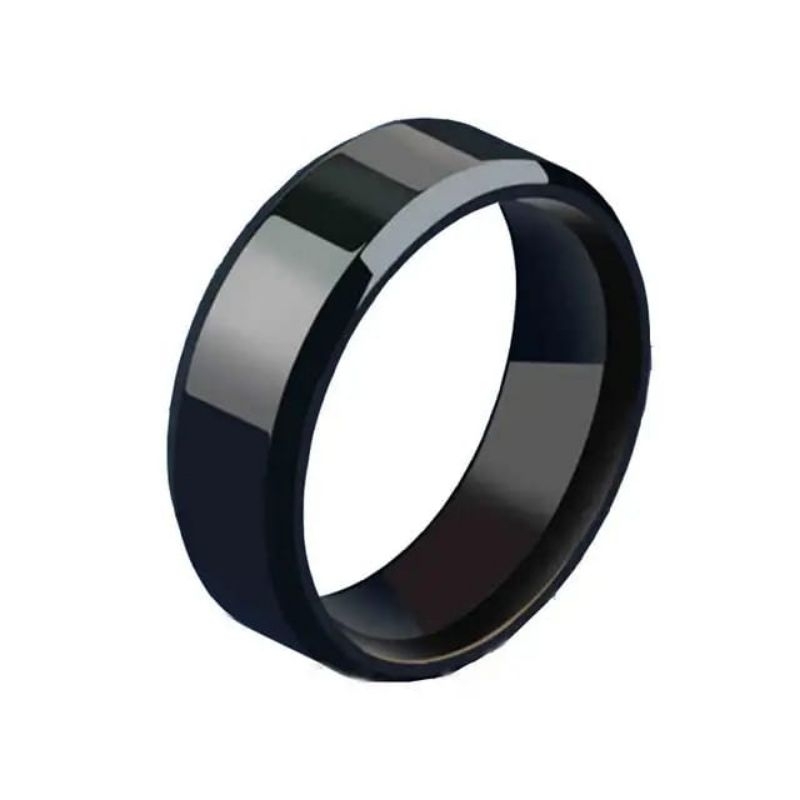 Jual Cincin titanium pria hitam polos anti luntur | Shopee Indonesia