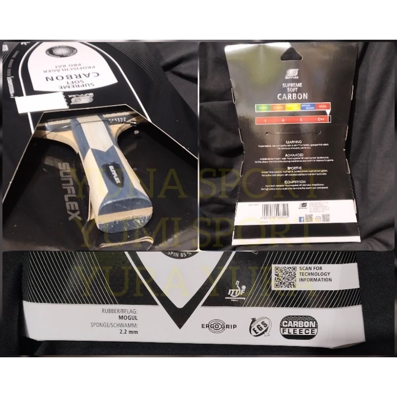 Jual BAT PINGPONG SUNFLEX SUPREME SOFT CARBON BET TENIS MEJA ORIGINAL | Shopee Indonesia