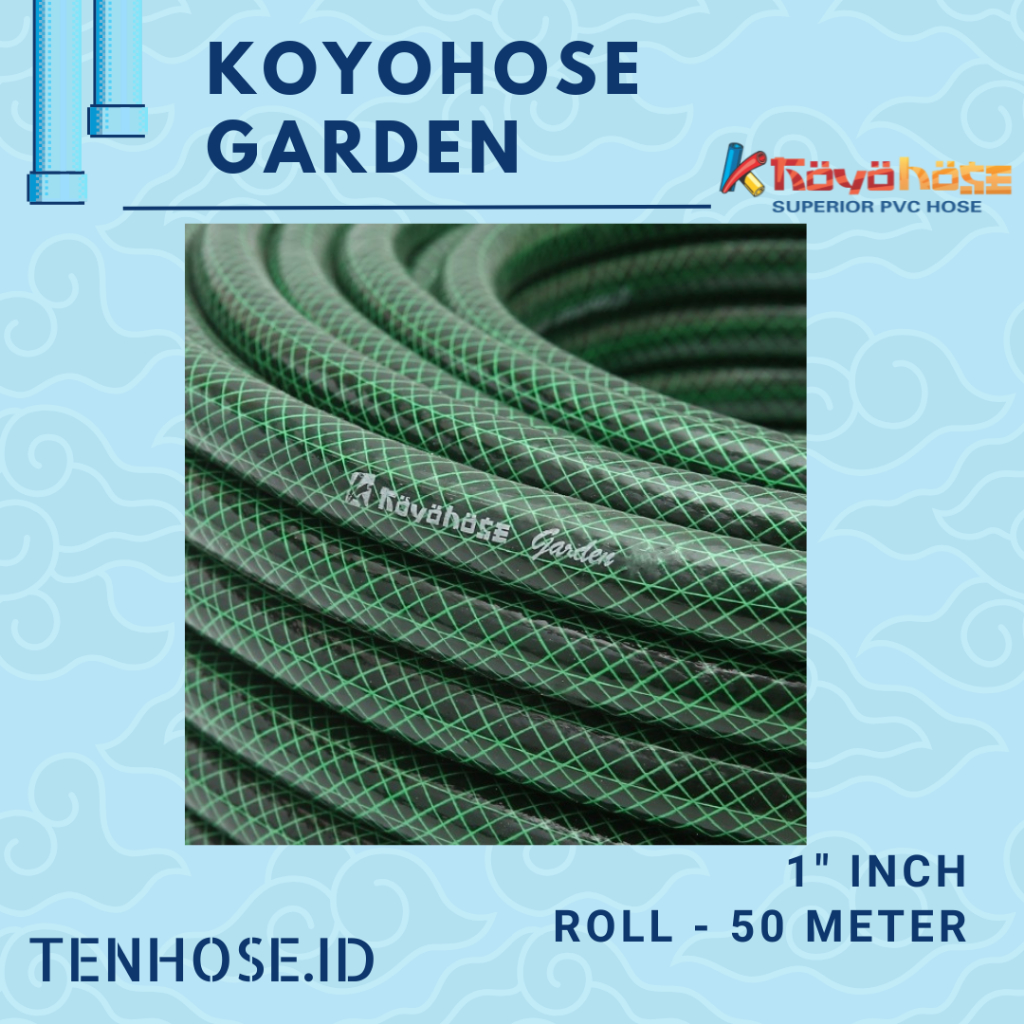Jual Selang Air Garden Anti Lumut Koyohose 1" Inch 50 Meter Tebal Roll Air Taman | Shopee Indonesia