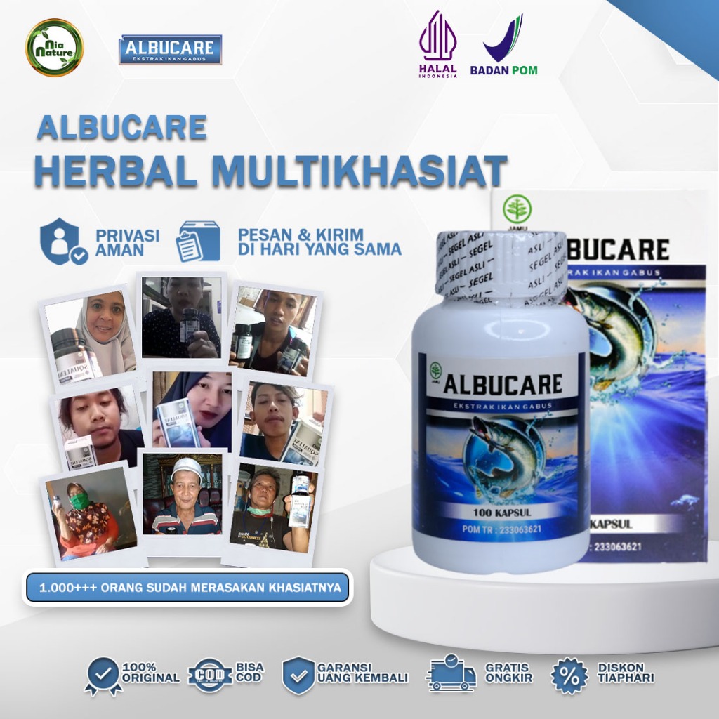 Jual Albucare Kapsul Ikan Gabus/Kutuk Pengering Luka Operasi Caesar ...
