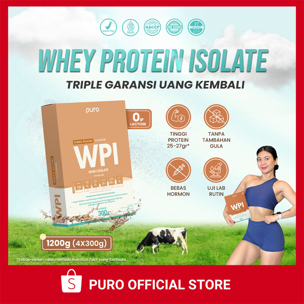 Jual PURO ISOPRO WPI 90 WHEY ISOLATE 1.2kg | Shopee Indonesia