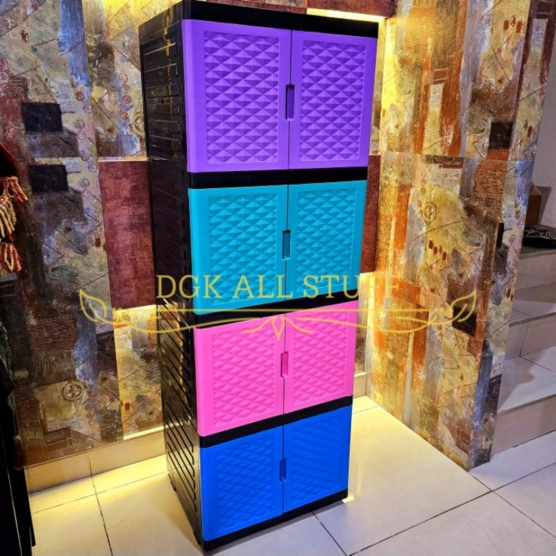 Jual Lemari Baju Pakaian Mini Kecil 4 EMPAT SUSUN TINGKAT 3 TIGA SUSUN ...