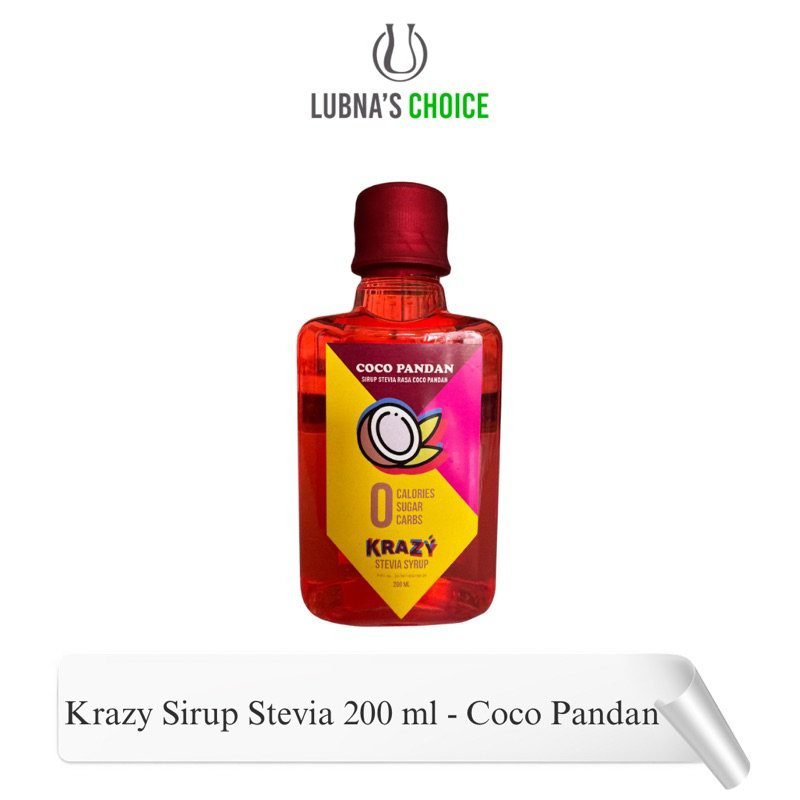 Jual KRAZY Stevia Sirup Diet - Rasa Coco Pandan | Shopee Indonesia