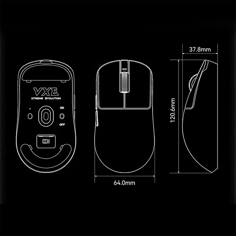 Jual VGN VXE R1 SE+ SE Plus Wireless Gaming Mouse Triple Connection ...