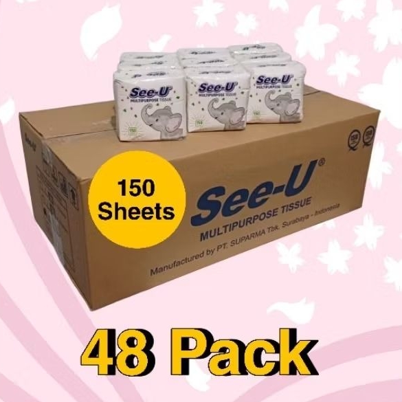 Jual See-U Multipurpose Tissue 150 sheets (48 pack) | Shopee Indonesia