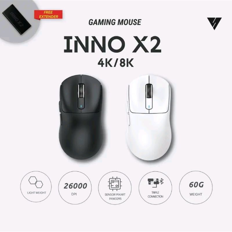 Jual Vortex Series Inno X2 / X-2 Superlight Wireless Gaming | Shopee ...