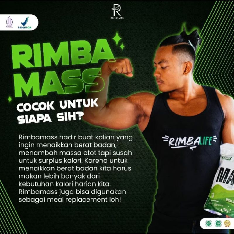 Jual Rimba Mass Susu Bulking Tinggi Protein Penambah Berat Badan Dan ...