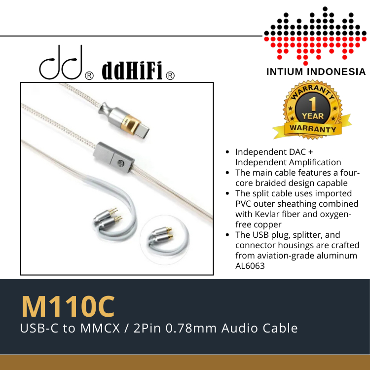 Jual DD ddHiFi M110C USB Type-C to MMCX or 2Pin 0.78mm Interface ...