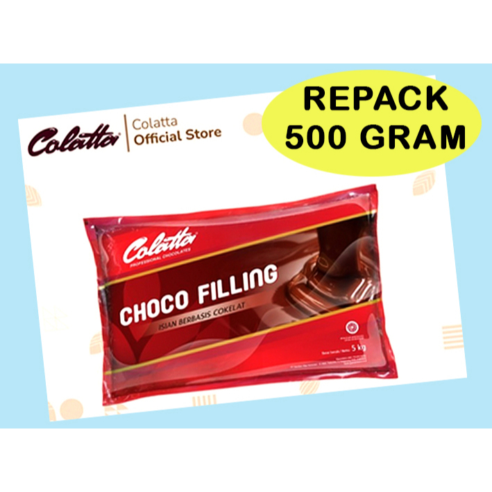 Jual Selai Coklat Colatta REPACK 500 Gram Choco Filling Cokelat Isian ...