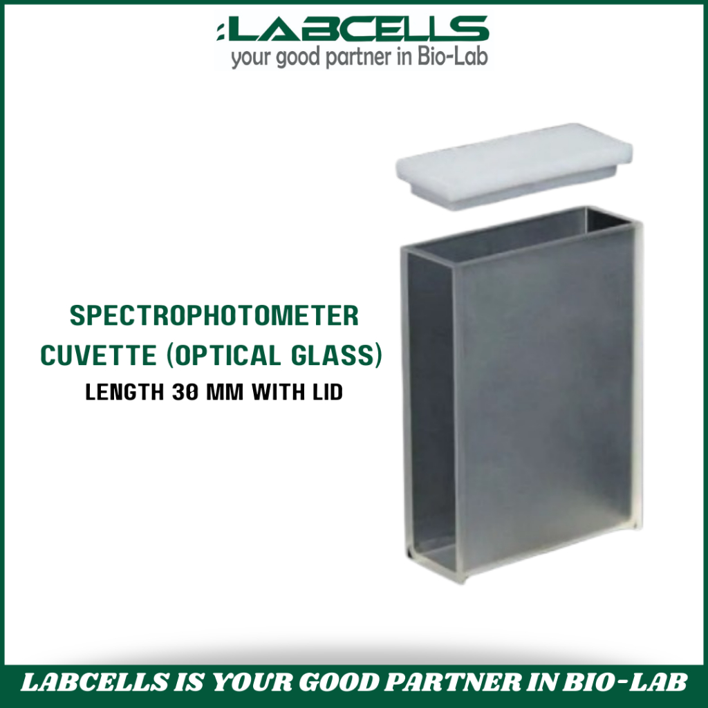Jual Spectrophotometer Cuvertte (Optical Glass) Length 30 MM With Lid ...