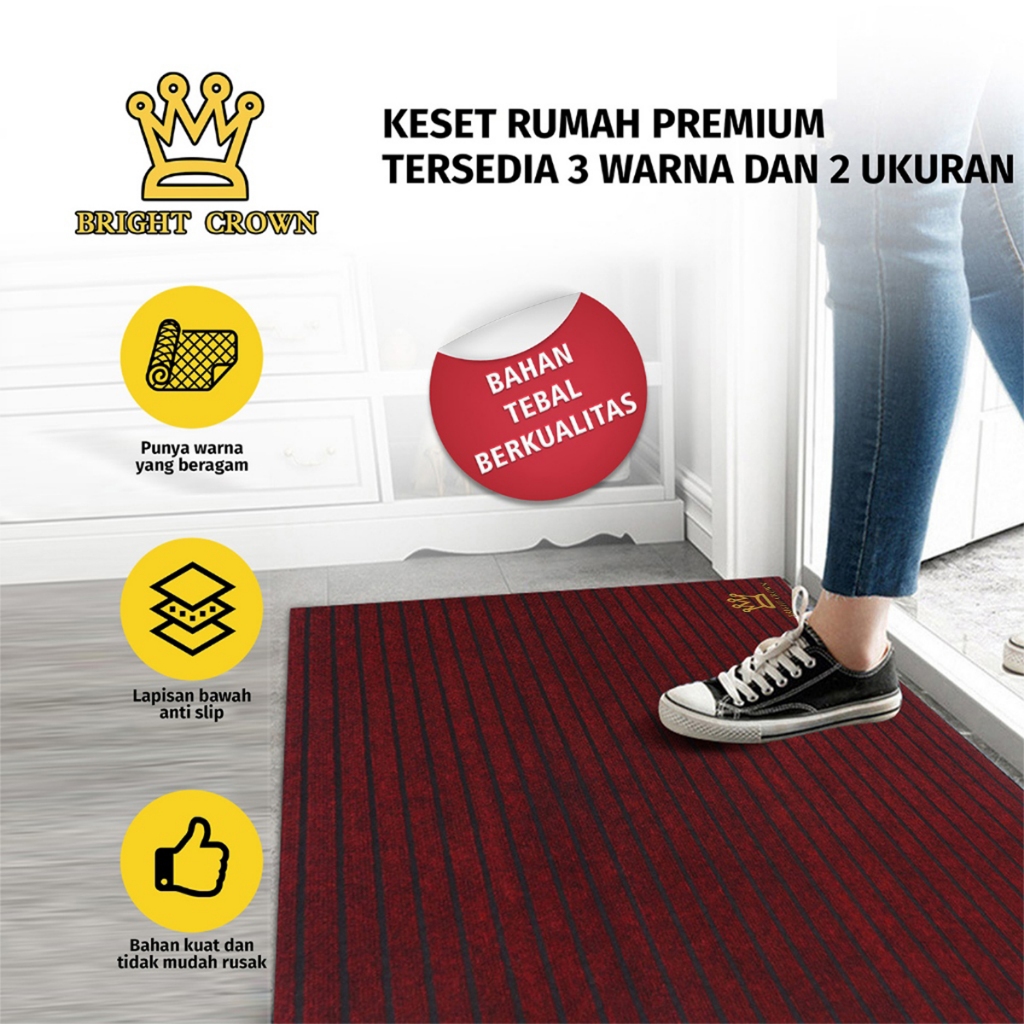 Jual Bright Crown Keset Premium Karet Alas Lantai Garis Rubber Anti ...