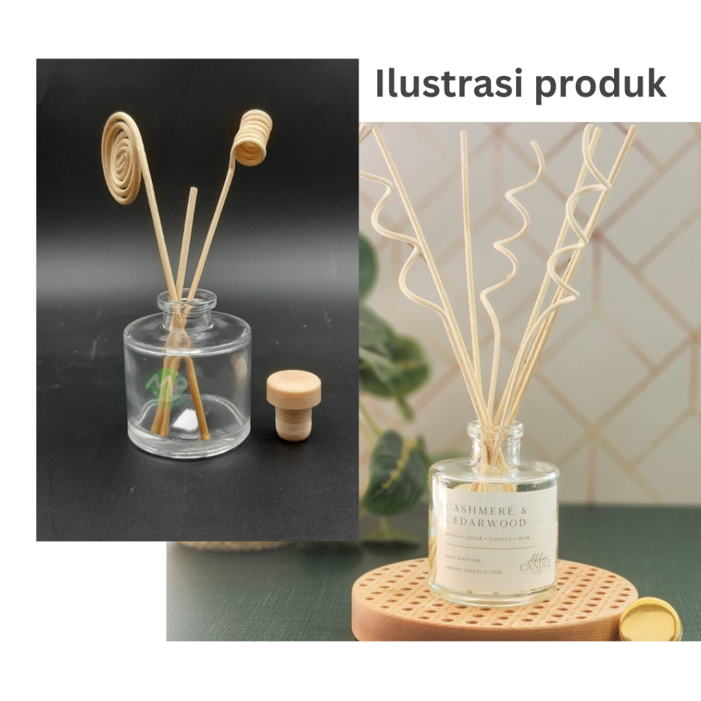 Jual BOTOL REED DIFFUSER 50ML BULAT ESTETIK KACA TEBAL / AROMA TERAPI ...