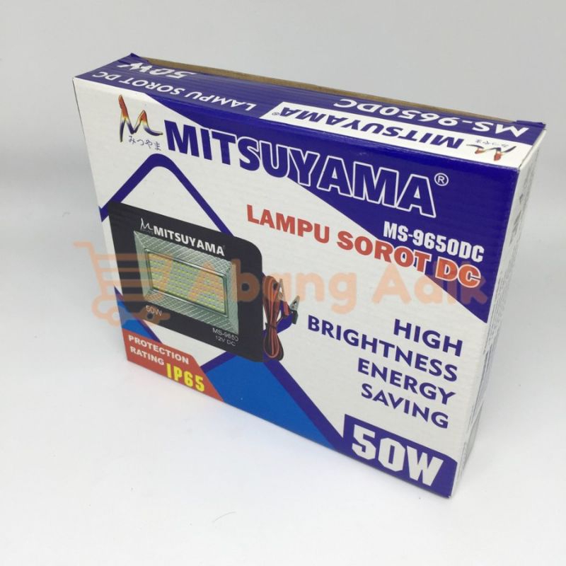 Jual Lampu sorot LED DC 50 Watt/ Lampu Tembak LED Ip65 50 Watt DC Mitsuyama ms -9650DC Floodl ...