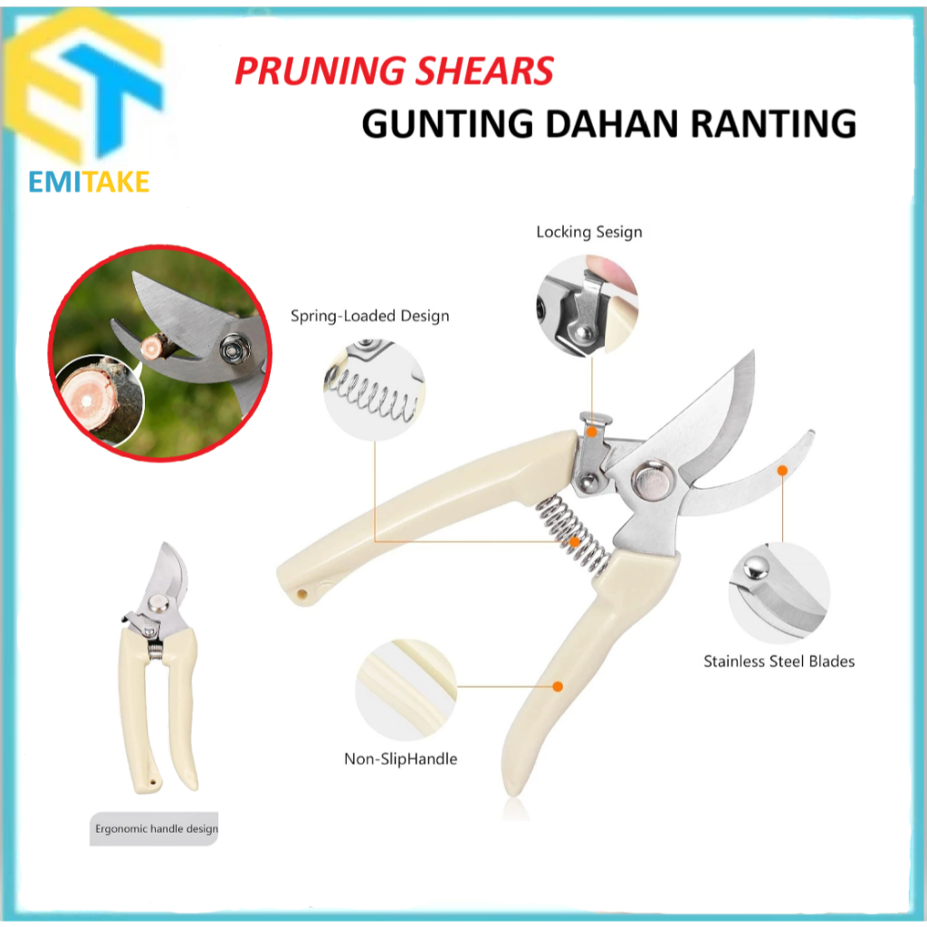Jual Gunting Dahan Potong Ranting Pohon Tanaman Model Bengkok Pruning ...