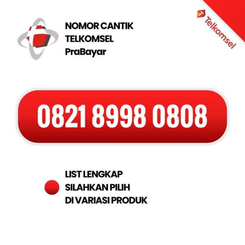 Jual Nomor Cantik Telkomsel Seri 8998 Murah | Shopee Indonesia