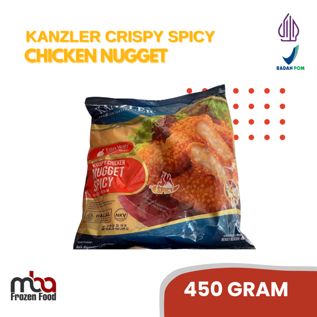 Jual KANZLER Chicken Nugget Crispy SPICY 450 Gram /Nugget /AyamTepung ...