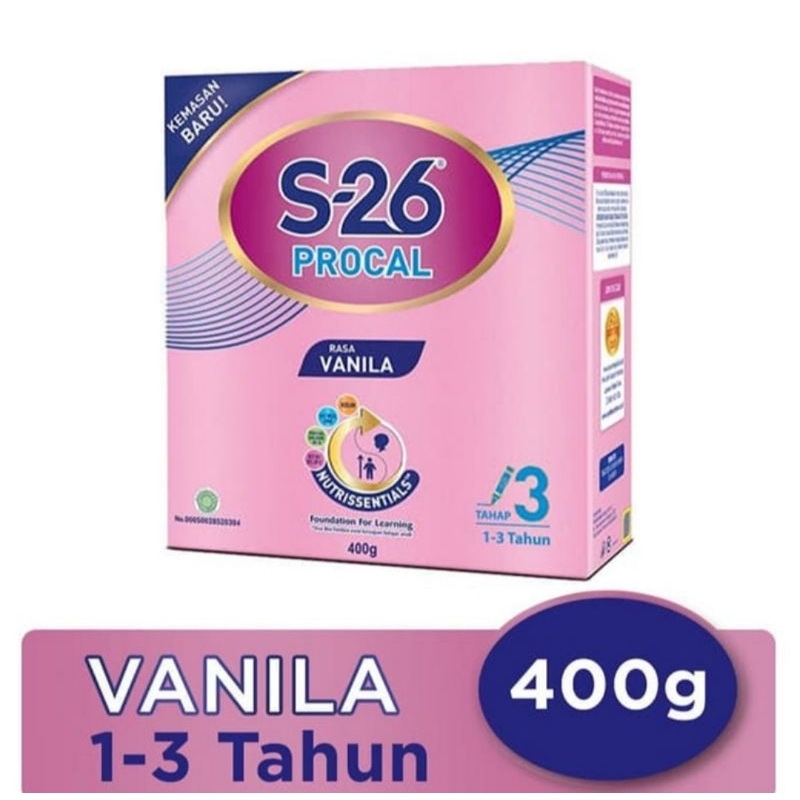 Jual S-26 Procal Tahap 3 Susu Pertumbuhan Anak 1-3 Tahun Vanila 400 g ...