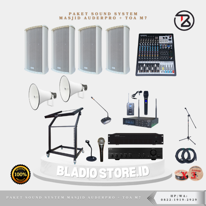 Jual Paket Sound System Masjid AUDERPRO - TOA M7 Kualitas Mantap ...